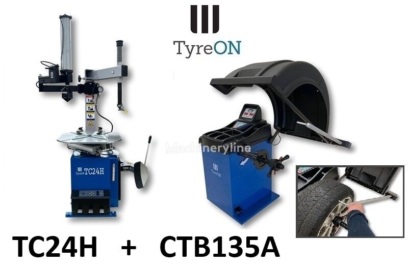 Novi TyreON TC24H 230V 24 Inch tyre changer with assist arm + car wheel bal demonterka