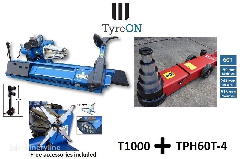Novi TyreON 2-speed 56 Inch truck tyre changer + 60T 4-stage air hydraulic j menjač guma za kamione