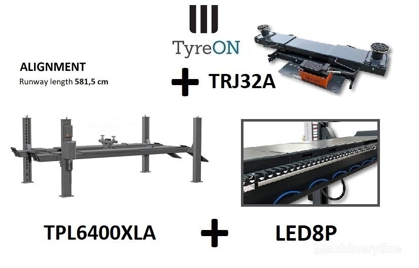 Novi TyreON 4 post alignment lift 6.4T runways 5.8m + air hydraulic axle ja demonterka
