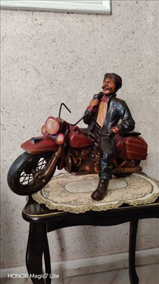 Velika Drvena Figura Motorista Harli