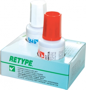 Korektor + razređivač solvent set 1/2, 20 ml, Retype original Retype