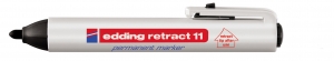 Permanent marker E-11 Retract 1,5-3mm crna Edding