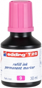 Refil za markere E-T25, 30ml roze Edding