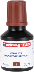 Refil za markere E-T25, 30ml braon Edding