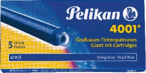 Ulošci za penkalu 4001, dupli kapacitet, 1/5 brilliant black Pelikan