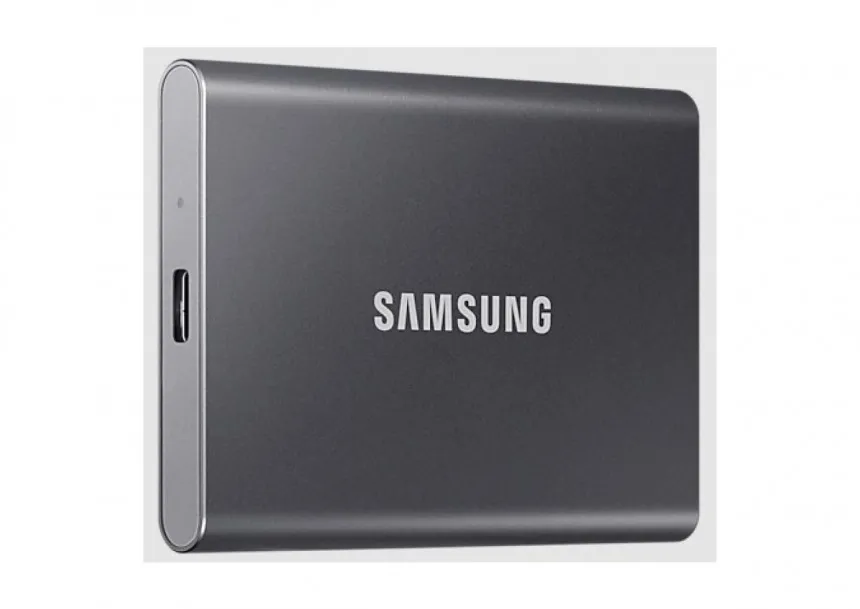 Samsung Portable SSD 500GB, T7, USB 3.2 Gen.2 (10Gbps), [Sequential Read/Write : Up to 1,050MB/sec /Up to 1,000 MB/sec], Grey