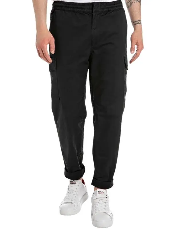REPLAY Muške pantalone 9984-84909-098P, Crne