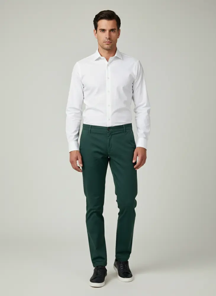 Elit Muške pantalone od kepera Premium Slim Fit, Masilnaste
