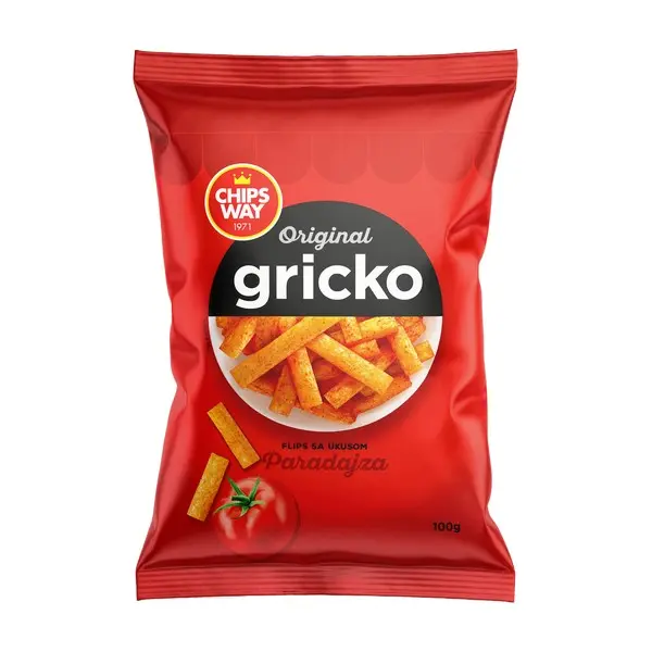 CHIPS WAY Flips sa ukusom paradajza Gricko, 100g
