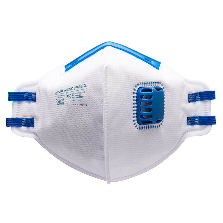 Portwest PW P251WHR FFP2 vertikalno sklopivi respirator sa ventilom