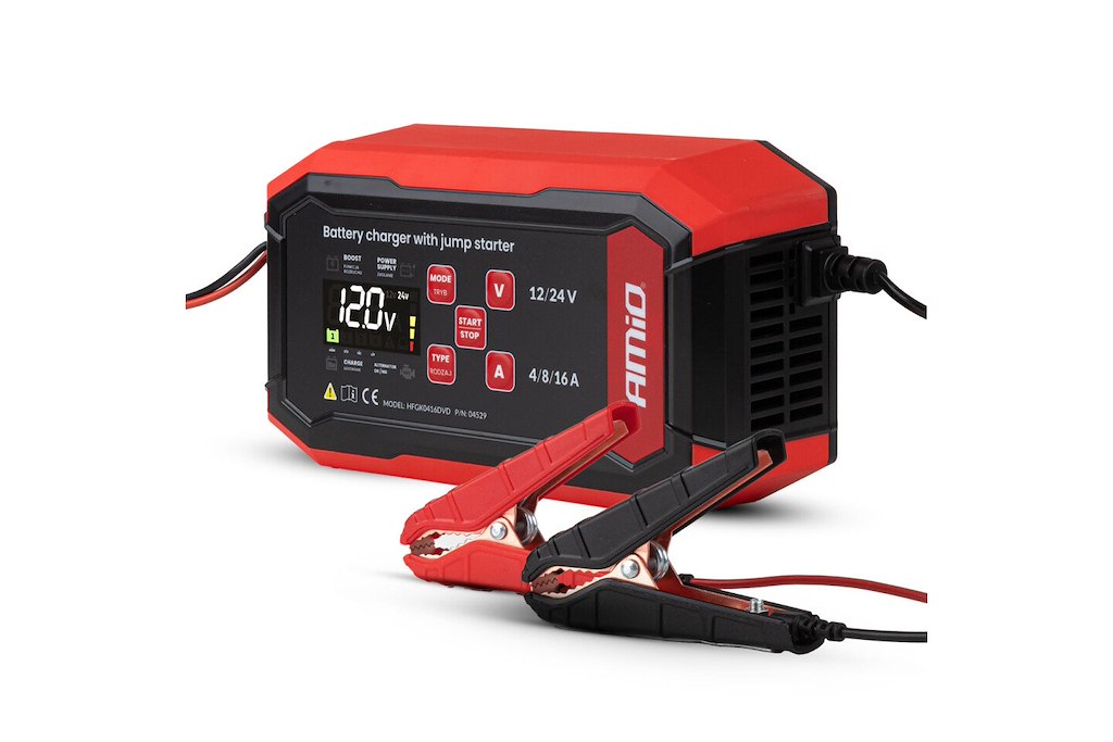 Digitalni ispravljač sa pomoćnim paljenjem AGM GEL STD LFP MAX 16A 12V 24V PRO AMIO-04529 Bestseler