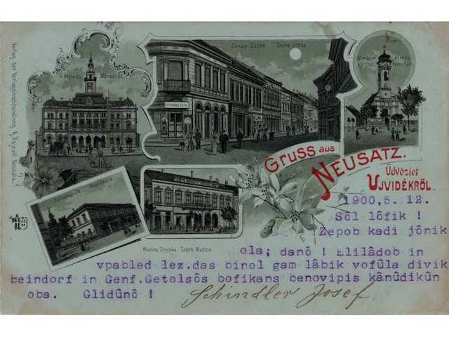 Novi Sad 1900 - Litografija - Litho