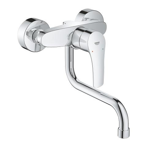 Grohe 31391003 Eurosmart Chrome zidna baterija (slavina) za sudoperu sa pokretnim izlivom donjimID: EK000755343