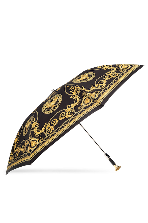 Versace Home Black Umbrella with print `La Coupe Des Dieux` – Kišobran