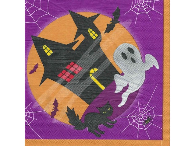 Salveta POV57K2_027 - 33x33cm Halloween  Mačka