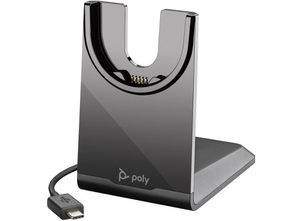 HP Poly Voyager 4320 USB-C Headset +BT700 dongle +Charging Stand, Black ( 77Z31AA )