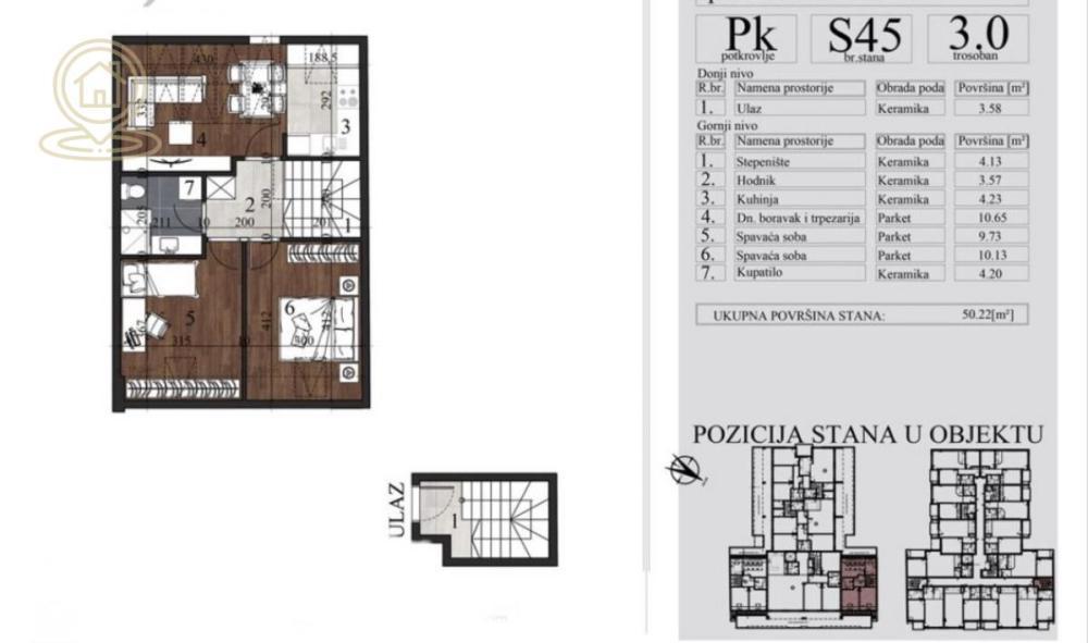 Trosoban stan na prodaju, 50m2, 146.894€
