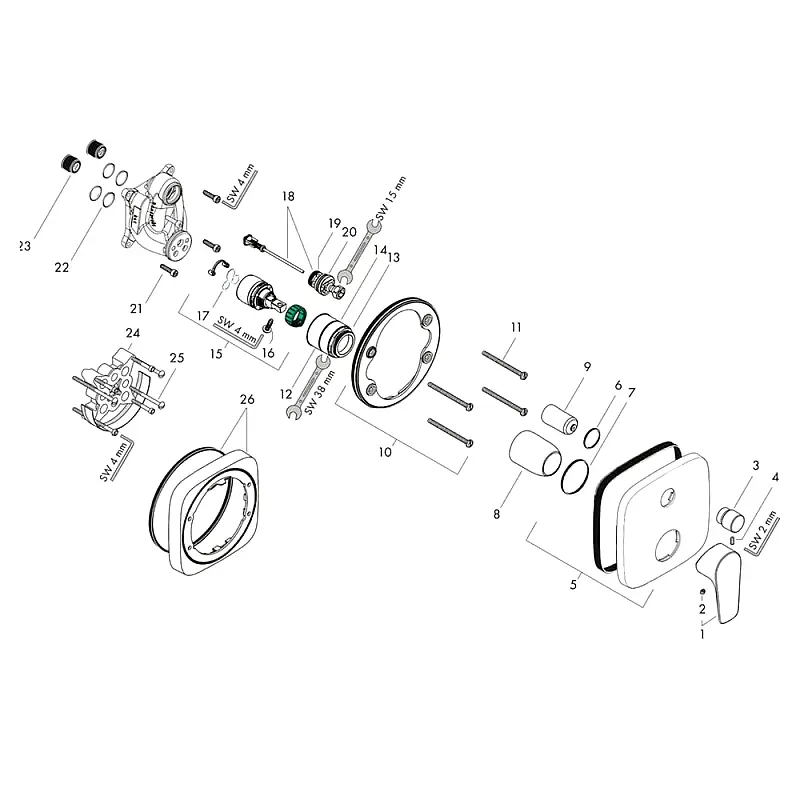Talis E Maska sa prebacivačem Hansgrohe