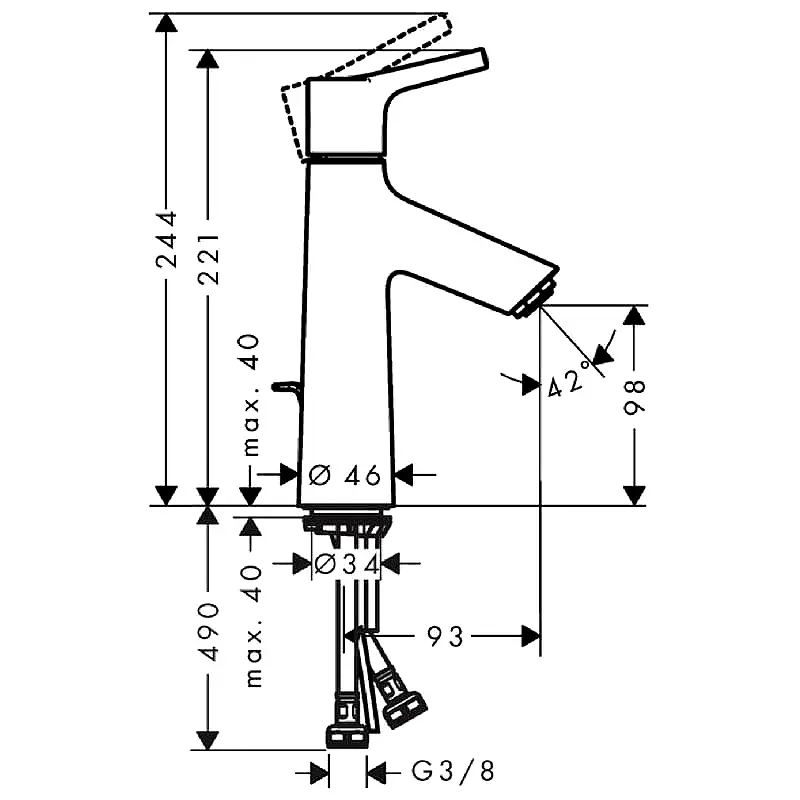 Talis S New 100 Slavina za lavabo Hansgrohe