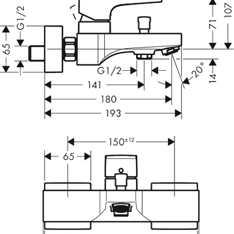 Metropol baterija za kadu Hansgrohe