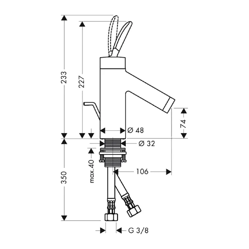 Starck Classic 70 Slavina za lavabo Axor