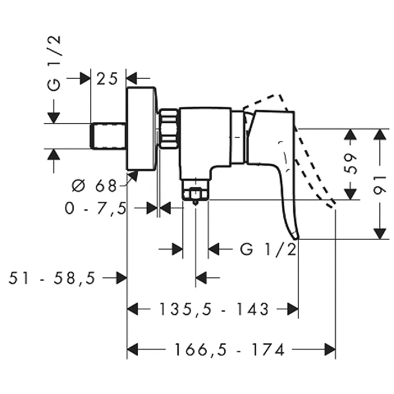 Metris new slavina za tuš Hansgrohe