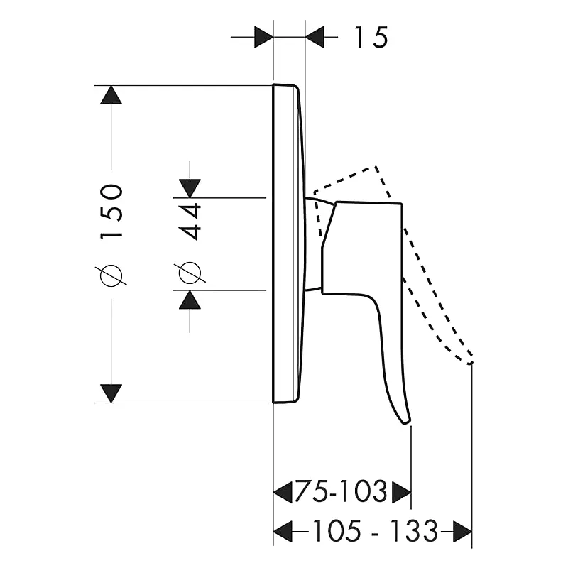 Metris jednoručni mešač za skrivenu instalaciju Hansgrohe