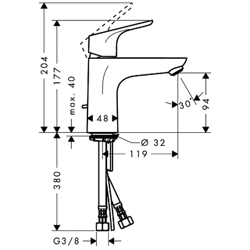 Focus 100 slavina za lavabo Hansgrohe