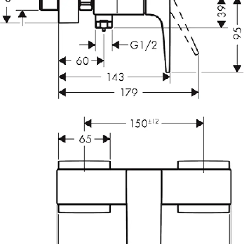 Metropol baterija za tuš kadu Hansgrohe