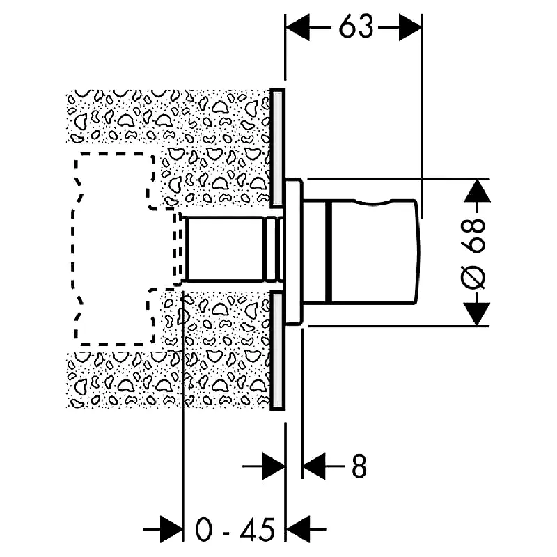 Finiš set za Shut-off ventil Hansgrohe