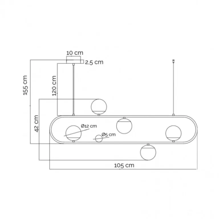 VESTA 554 VISILICA 5*G9 MESING HOME LIGHT