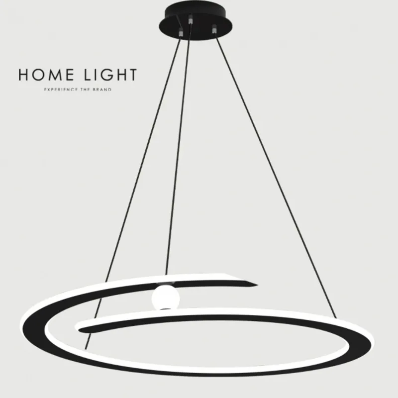 LUNA 262 LUSTER 60W 3000K CRNA HOME LIGHT