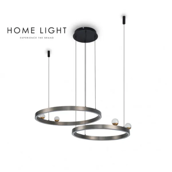 LUNA 230 LUSTER 61W 3000K SIVA/CRNA HOME LIGHT