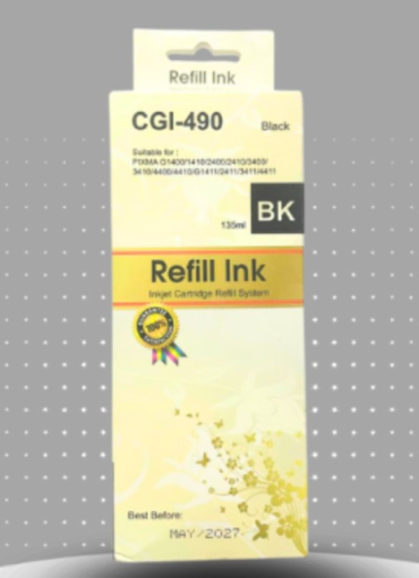 INKJET GI-490 DOPUNA BLACK SINO BOJA BOCICA SADRŽI 130 ML MASTILA ZA CANON CNIJ490SC