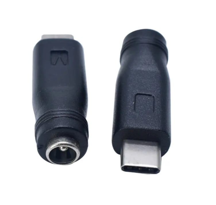 Adapter DC napojni 2.1/5.5mm F-USB-C M