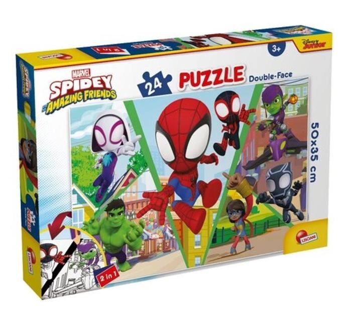 Lisciani Slagalica 24pcs Marvel Spidey 2u1 složi i oboji