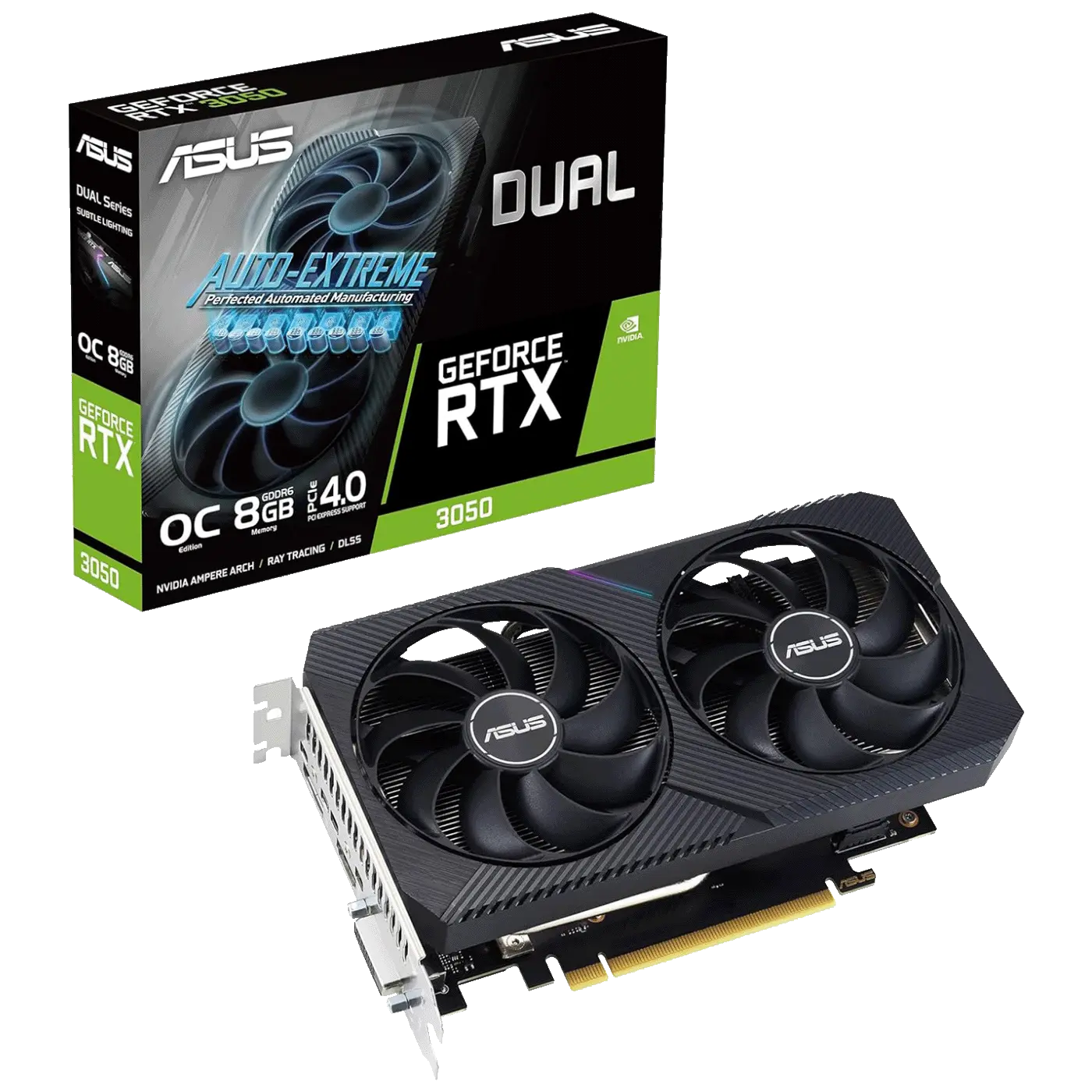 ASUS Dual GeForce RTX3050 Grafička kartica V2 OC Edition 8GB GDDR6 128bit DUAL-RTX3050-O8G-V2