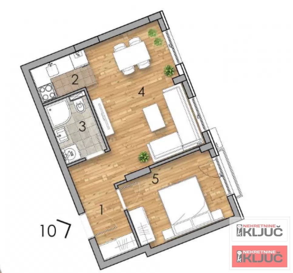 PODBARA, 42m2, Dvosoban sa pdv, Izgradnja