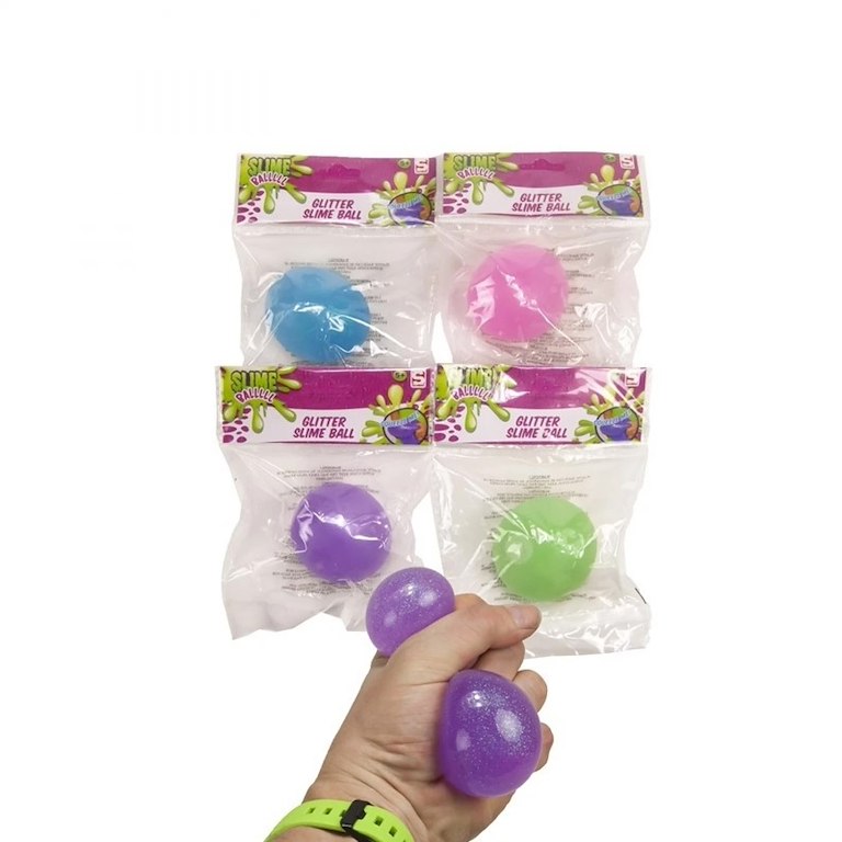 GLITTER SLIME BALL 6CM