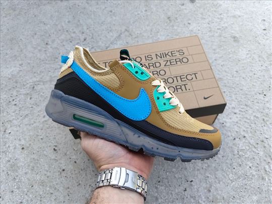 Nike Air Max 90 Terrascape Gold Green; Nike patike