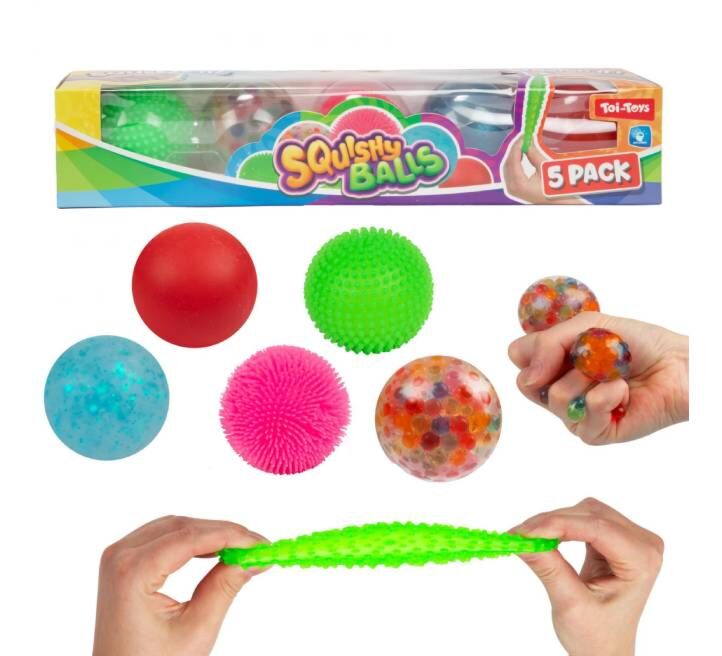 Magaza FUN Set Squeeze anti stres loptice 7 cm 5 kom