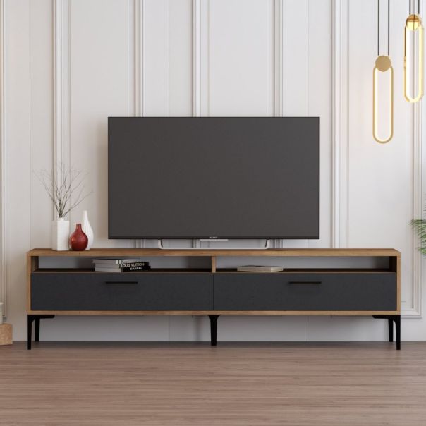 HANAH HOME TV komoda Istanbul 2, braon/antracit
