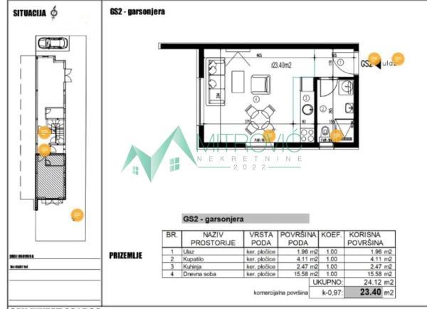 Stan na prodaju, 24m2, 40.200€