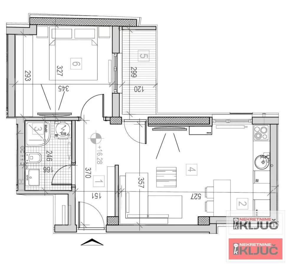 PODBARA, 41m2, Dvosoban sa pdv