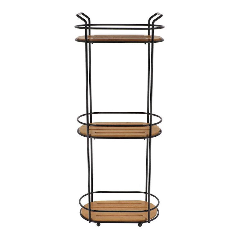 Tendance zicana trostruka polica 62,5x24,5x13,5cm bambus mat crnaID: EK000743476