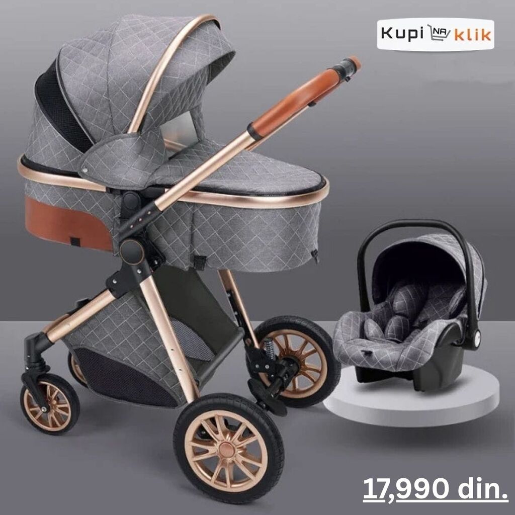 Kompaktan 3u1 set za bebe: kolica + nosiljka/autosedište -