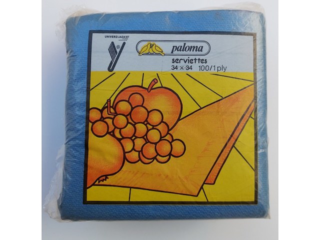 SALVETE PALOMA UNIVERZIJADA 1987 SERVIETE YUGOSLAVIA