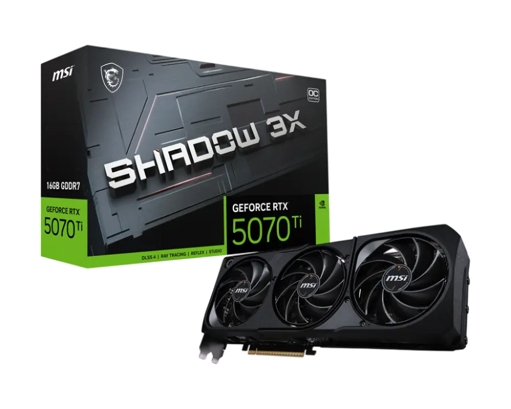 Grafička kartica MSI GeForce RTX 5070 Ti SHADOW 3X OC 16GB GDDR7