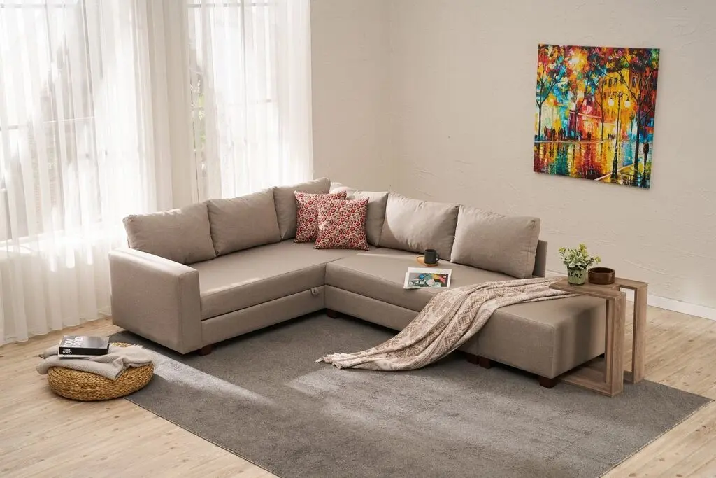 Atelier del Sofa Ugaona garnitura Aly, 280 cm, Bež