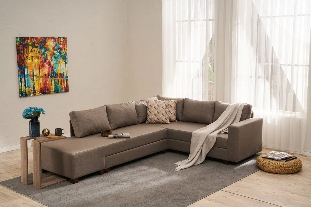 Atelier del Sofa Ugaona garnitura Aly Arzilla, 280 cm, Braon